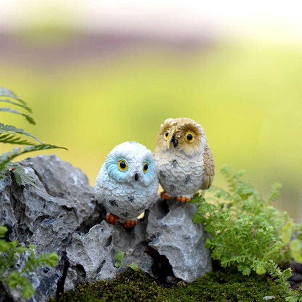 Buy Decoration Garden Miniature Dollhouse Owls Doll Resin Landscape ...