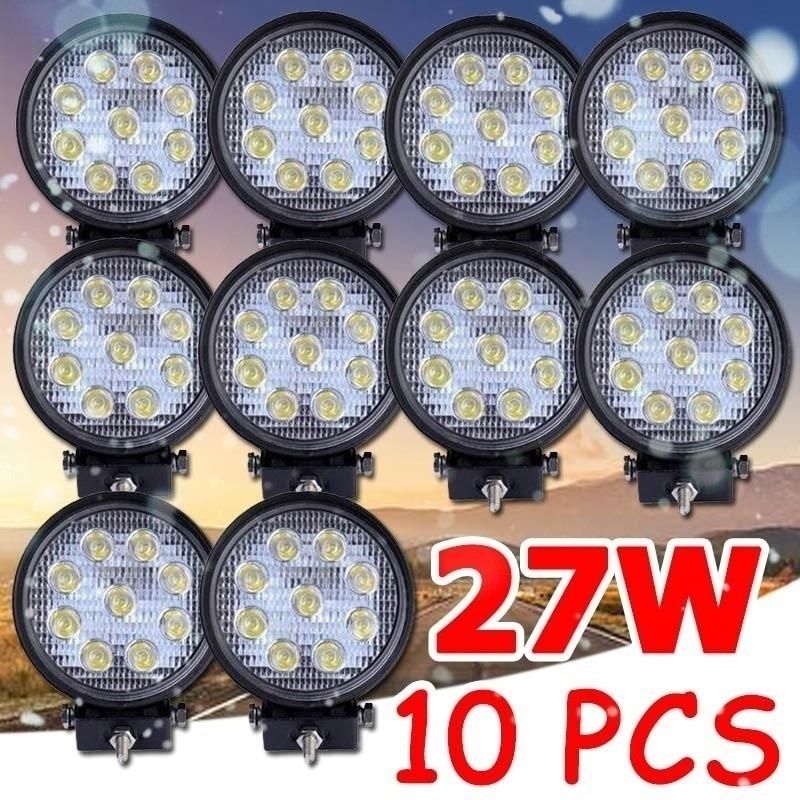 Satın alın 10PCS 27W Work Light Light Bar Round Led Lights for Car LED ...
