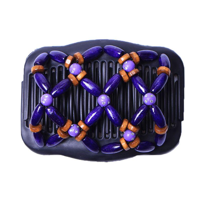 Buy Magic Comb Beaded Floral Easy Updo Bun Hair Maker Double Elastic ...