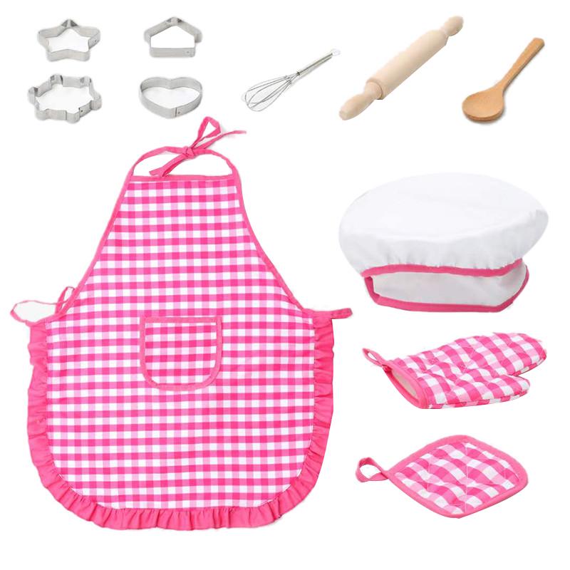 Buy Cooking And Baking Set - 11Pcs Kitchen Costume Role Play Kits Apron ...