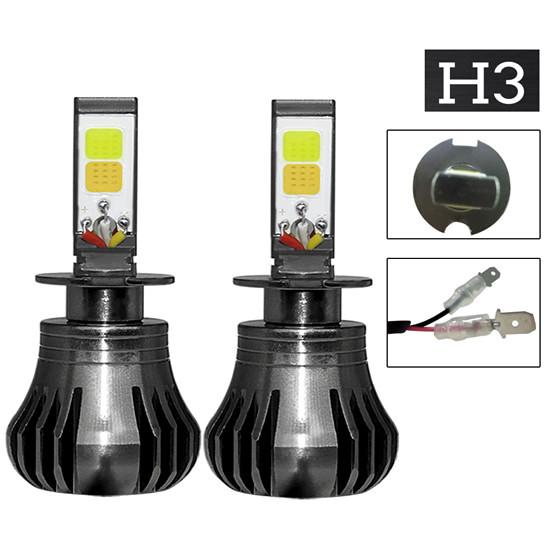 Buy 2Pcs Amber Yellow And White Dual Colors Led Light Still/Flash Mode ...