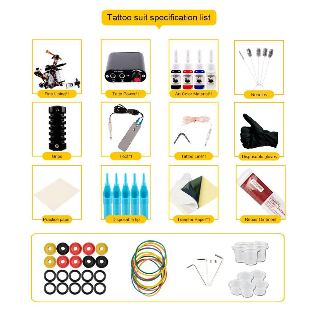 Buy PHOENIXY Complete Tattoo Set for Beginner PHOENIXY Supplies Kits 1 ...