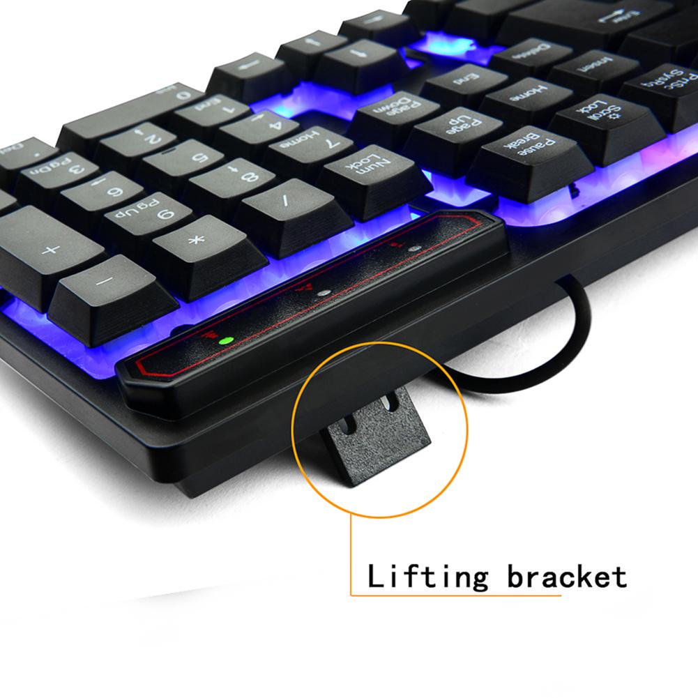 104 Key Suspension Cap Rainbow Backlit Mechanical USB Wired Gaming ...