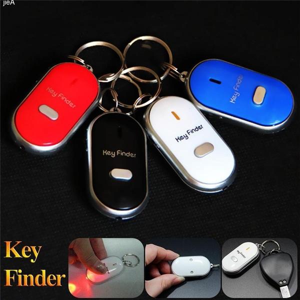 Buy 4 Colors LED Key Finder Locator Keychain Find Lost Keys Whistle ...