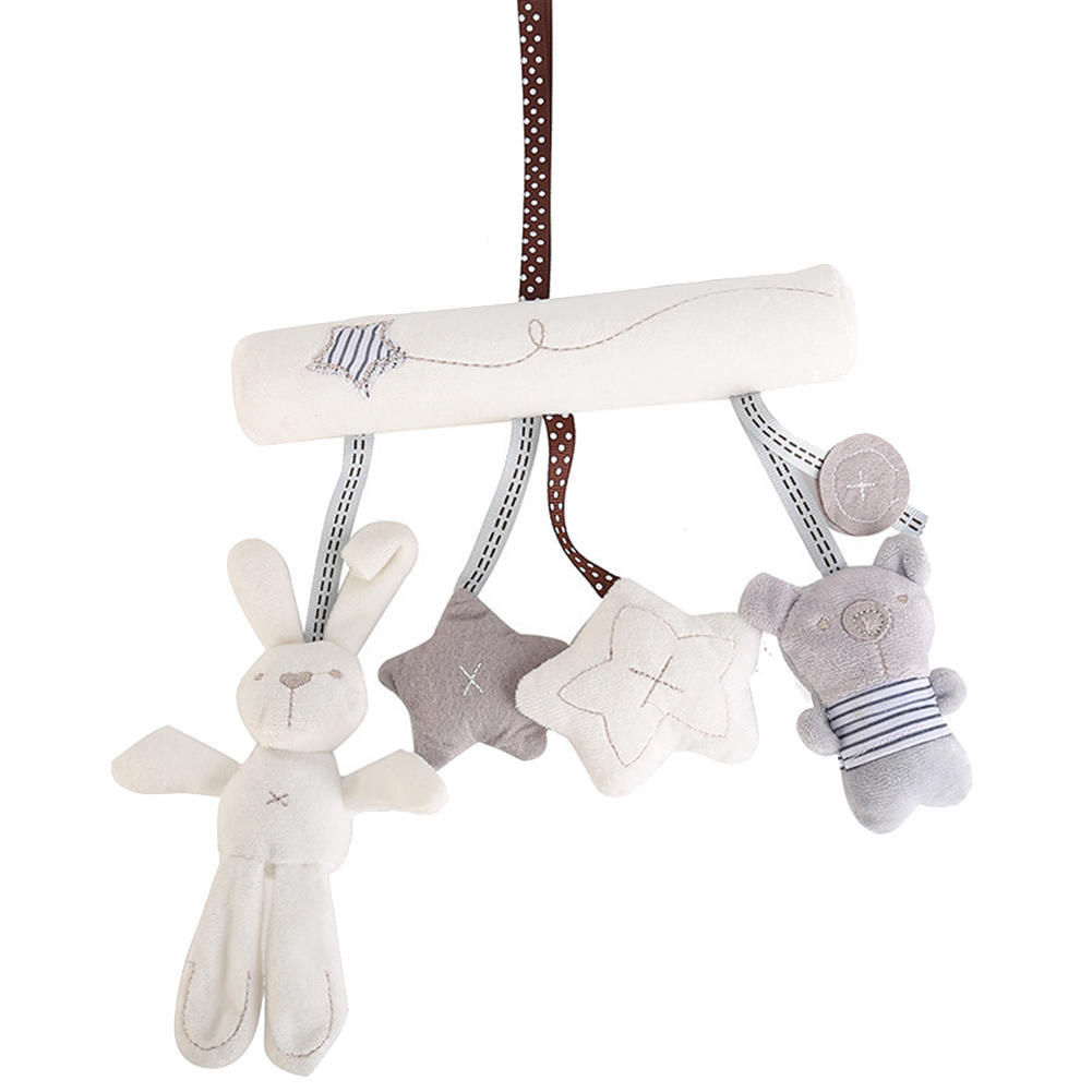 Buy Soften Plush Crib Stroller Baby Pram Rattle Hanging Rabbit Star Car ...