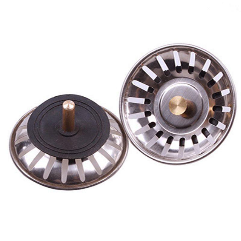 Buy Kitchen Tool Sink Basin Strainer Stainless Steel Trap Filter Waste ...