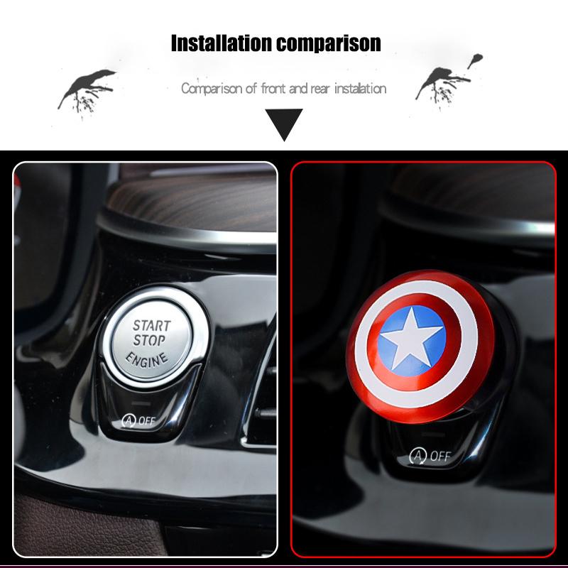 Marvel Captain America Car Interior Engine Ignition Start Stop Button ...