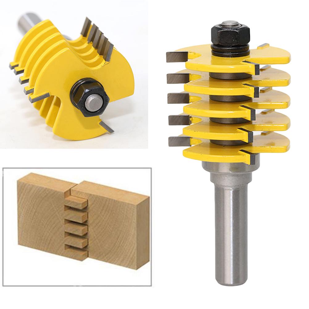 Buy 1/2" Shank Box Joint Router Bit Adjustable Woodworking Full Split ...