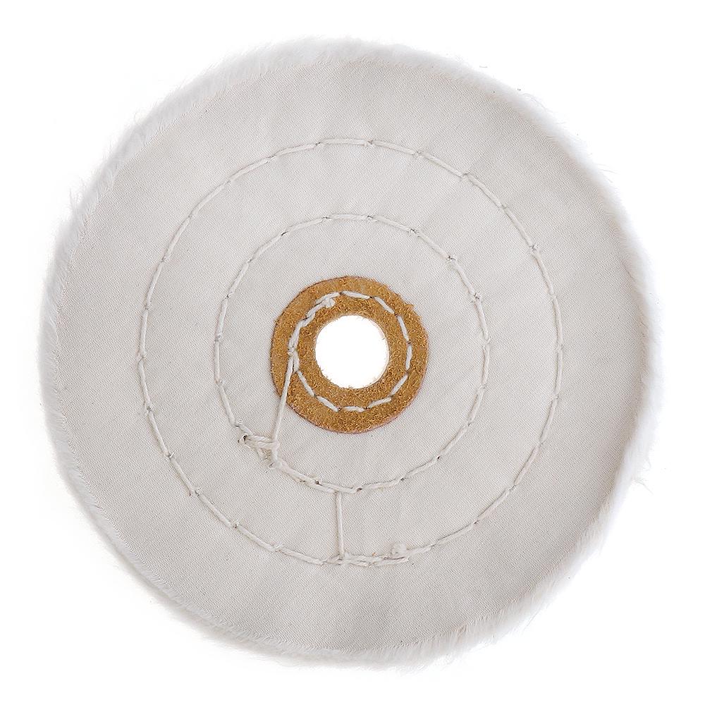 Buy 5 Inch T-shaped White Cotton Cloth Polishing Wheel Flannel Mirror ...