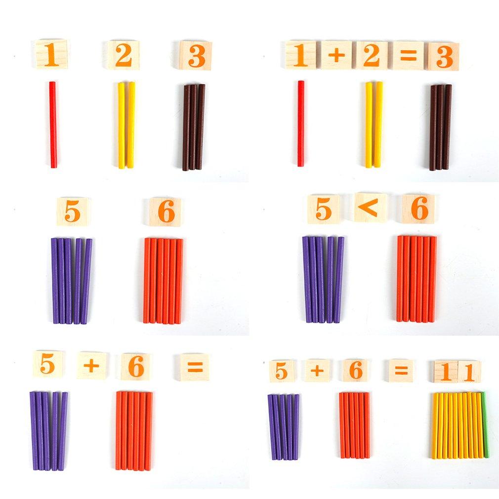 Children's Wooden Numbers Game Sticks Counting Sticks Computing Count ...