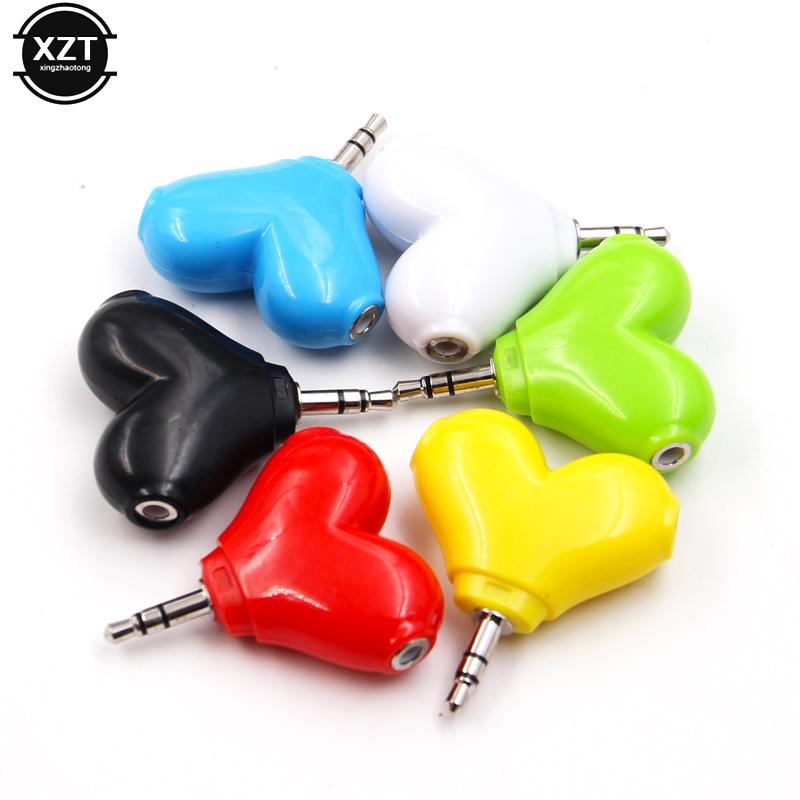 Buy 3.5mm Stereo Audio Headset Heart Y Shape Headphones Double J at ...