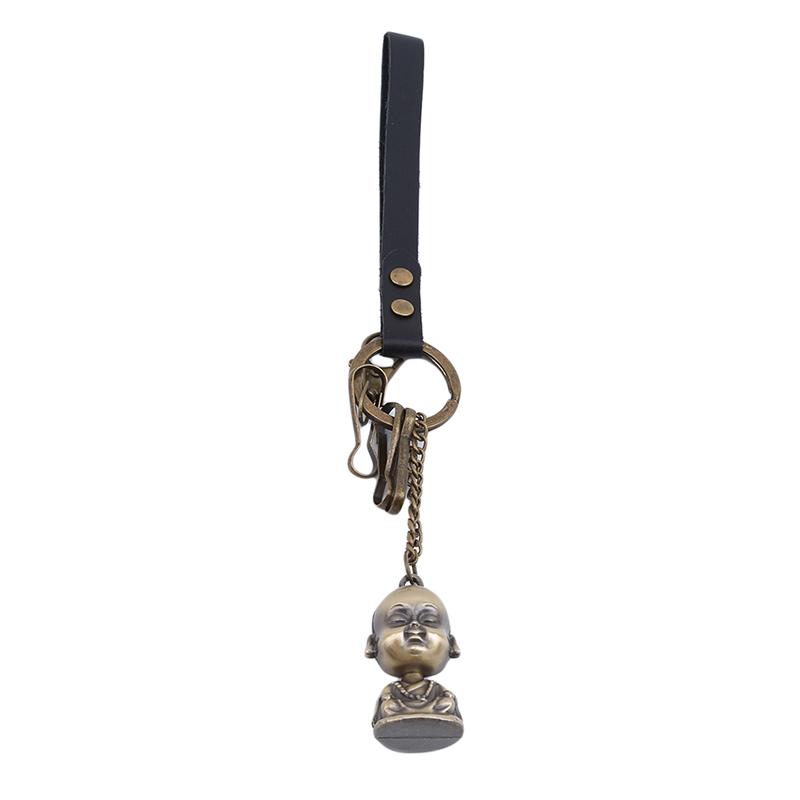 Little Buddha Monk Figure Pendant Keychain Buddhism Jewelry Good Luck ...
