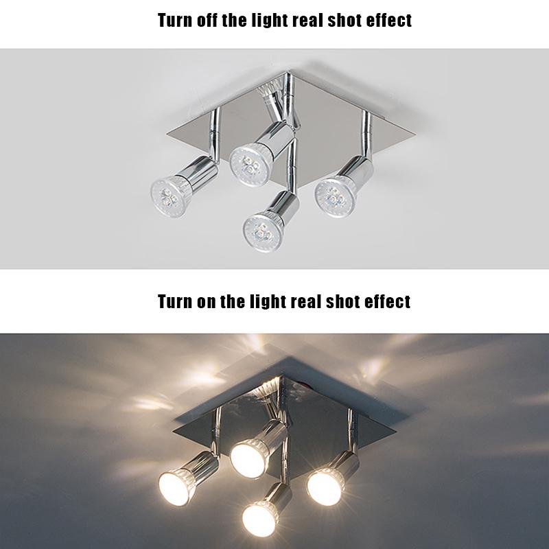 Buy 360 Degree Adjust Angle 12W LED Ceiling Light 4 Head Swiveling ...