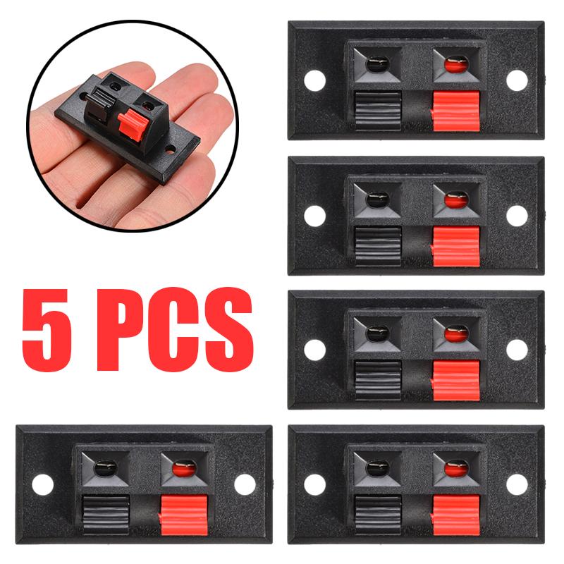 Buy 5x 2 Positions Push In Jack Spring Load Audio Speaker Terminals ...