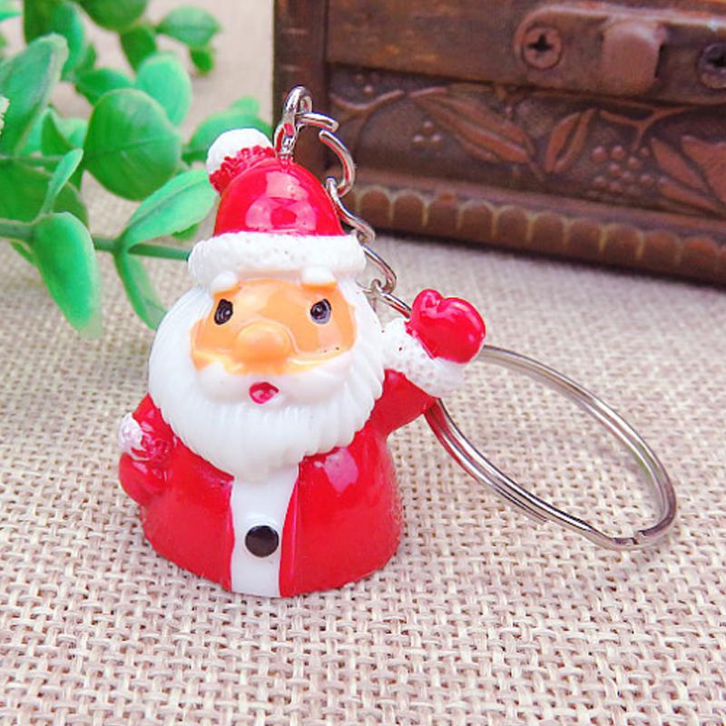 Christmas Decoration Small Gifts Pendant Xmas Tree Santa Claus Key Ring ...