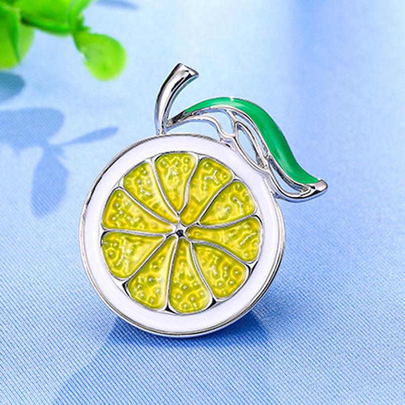 Buy Enamel Lemon Brooch Unisex Brooch Pin Cute Fruit Brooches at ...