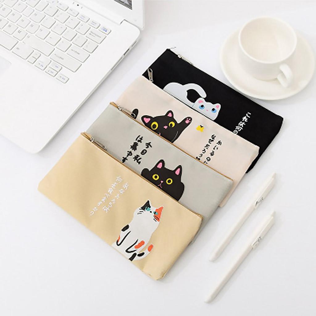 Buy XHOME Cute Cartoon Cat Pattern Pencil Case Large Capacity Storage ...