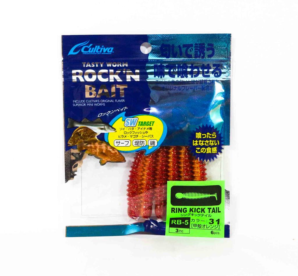 Owner Soft Lure RB-5 Ring Kick Tail 6 stuks 3 inch 31 (2187) kopen ...