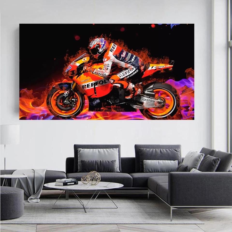 Buy Large Size Full Drill 5D DIY Diamond Embroidery Motorcycle Racing ...