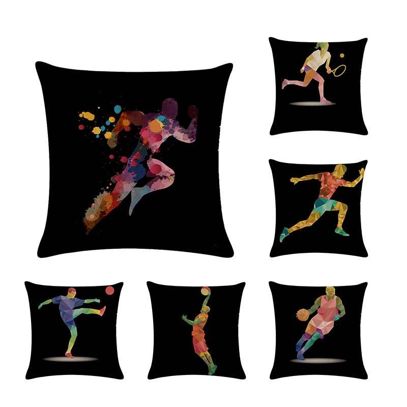 Buy Athlete Home Decorative Cushion Cover Creativity pillow case Play ...