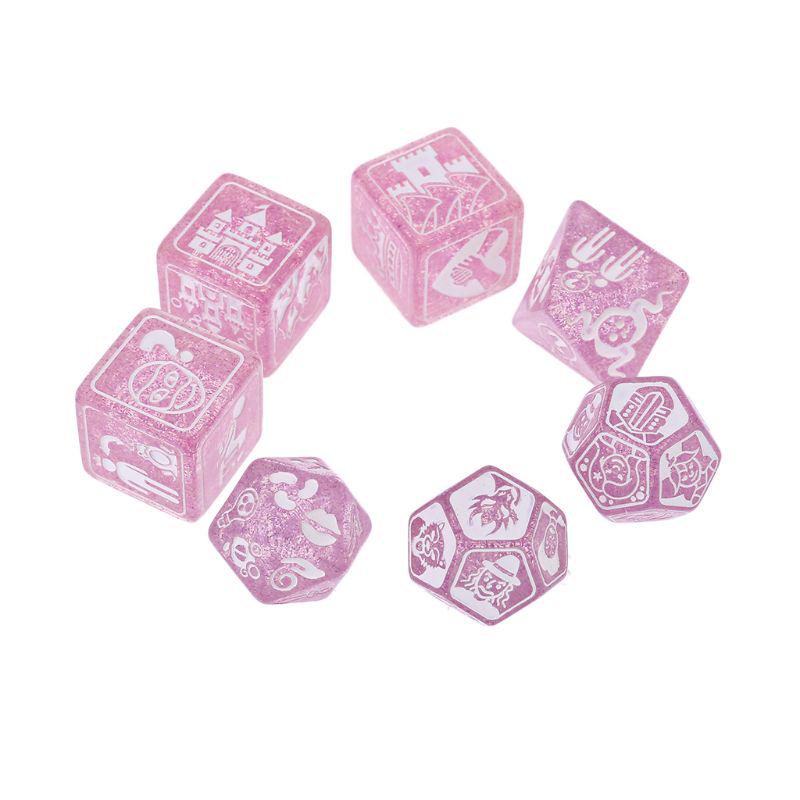 7pcs/set Story Dices For Story Time Polyhedral Game Dice Says Party ...