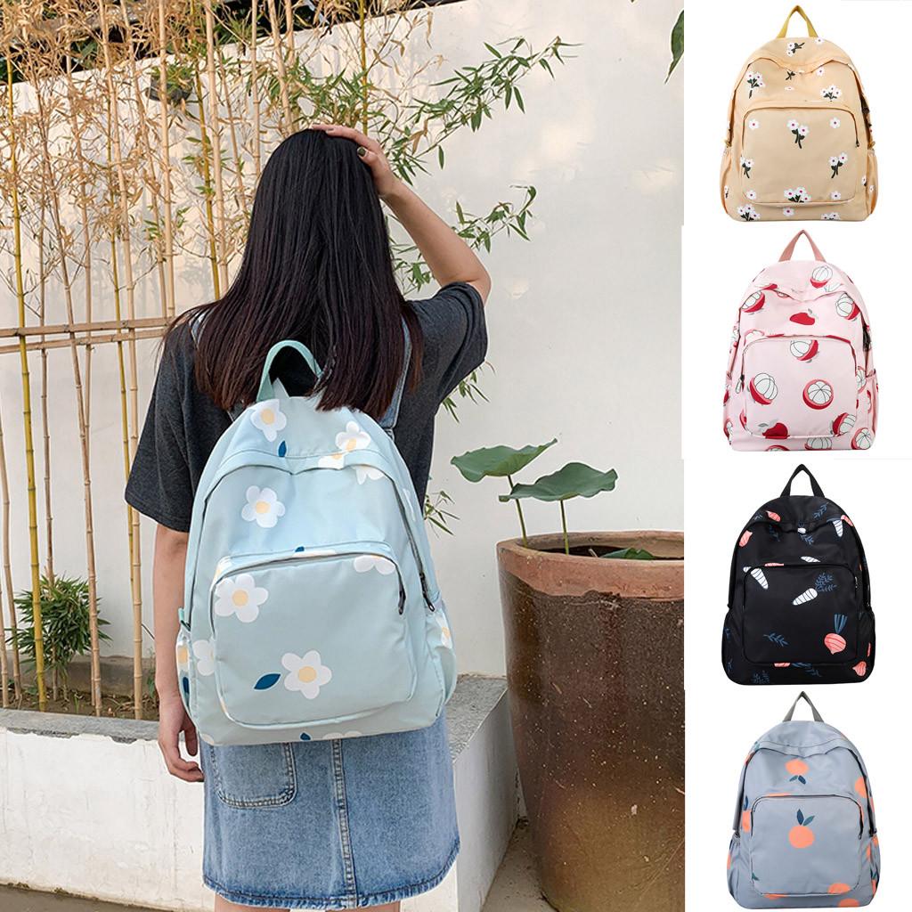 Buy Women Fashion Backpack Casual Simple Canvas Backpack Portable Large ...