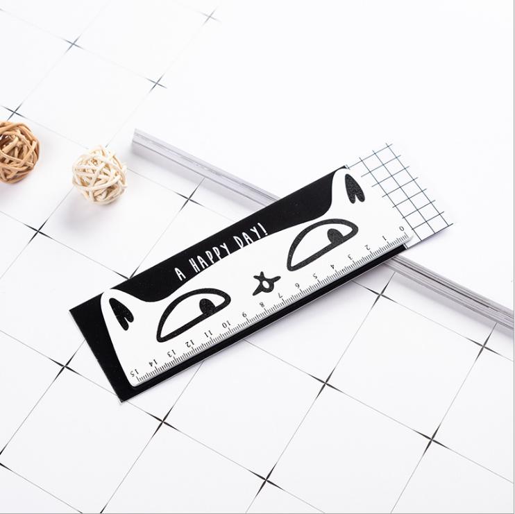 Buy Candy Color Cute Cat Wooden Ruler Measuring Straight Ruler Tool ...