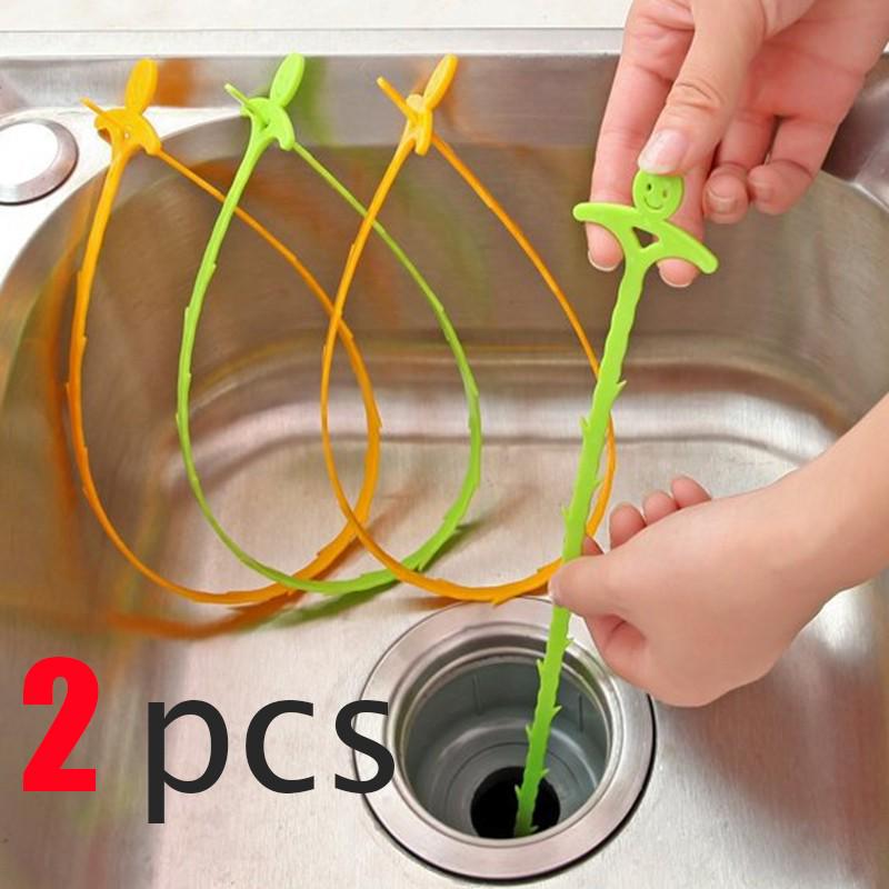 2pcs Drain Cleaner Sink Cleaning Hook Sewer Dredge Small Tools Bathroom Tub Cleaning uygun ...