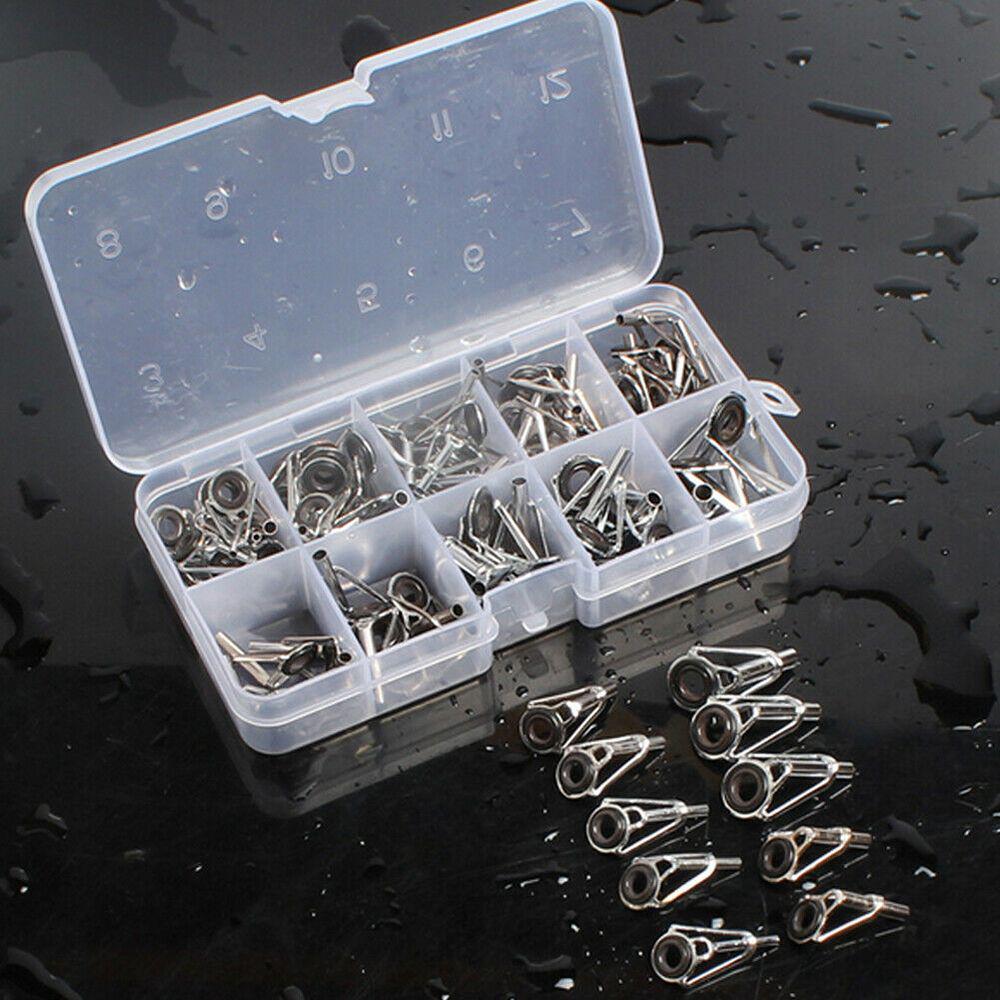 Buy 80pcs Stainless Steel DIY Fishing Tackle Fishing Rod Guide Fishing ...