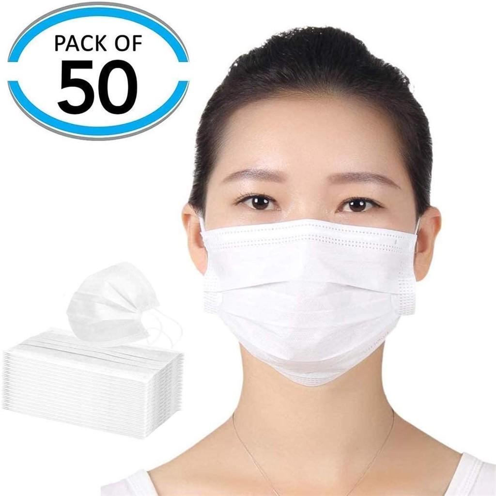 Buy 10/20/50PC Disposable 3Ply Face Masks with Ear Loop at affordable ...