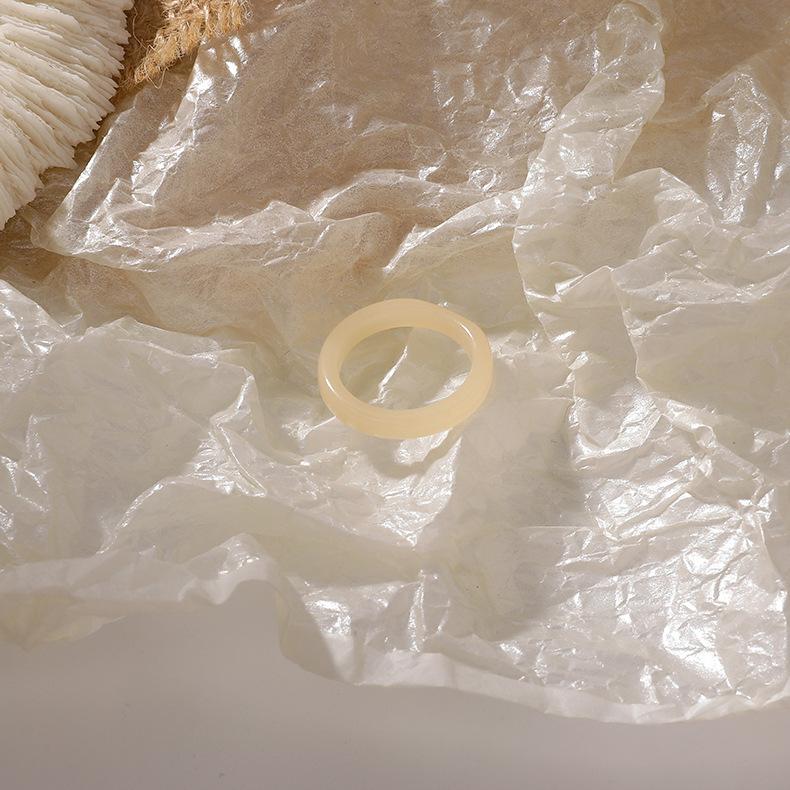 Cheap Plain ring new trend acrylic ring simple small fresh candy color ...