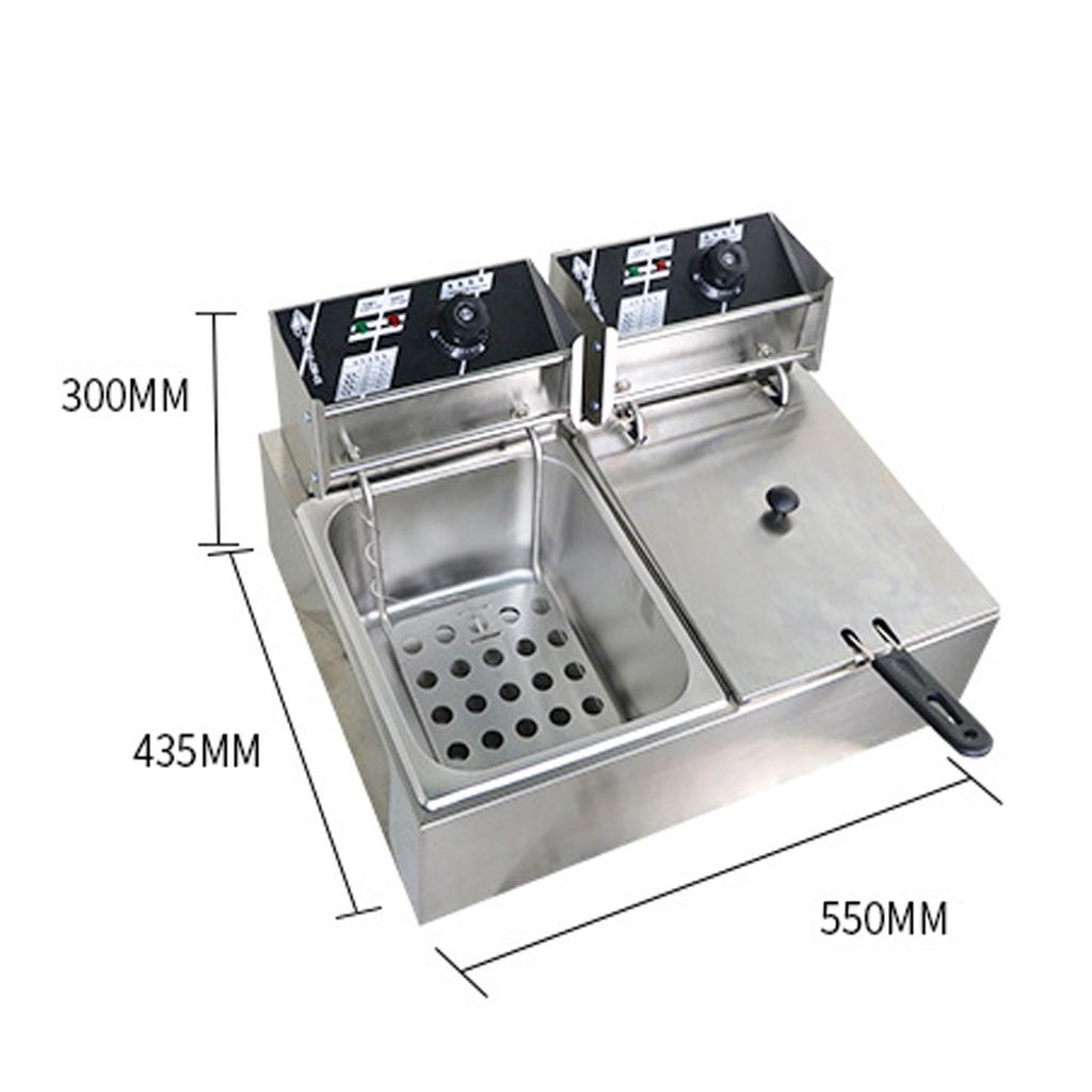 Buy 5000W 60200 Deep Fryer Twin Frying Chef Electric Commercial Basket ...