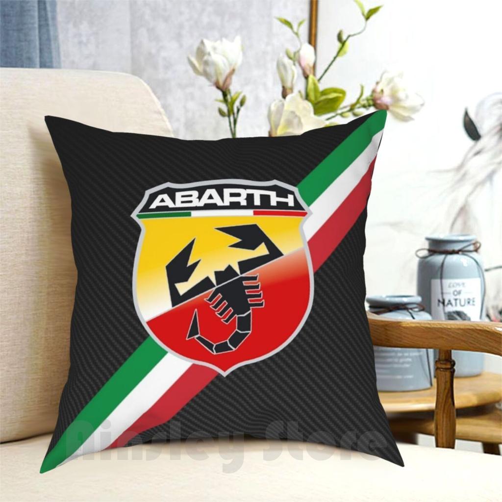 Abarth Carbon Fiber Italy Stripes Logo Pillow Case Printed Home Soft ...