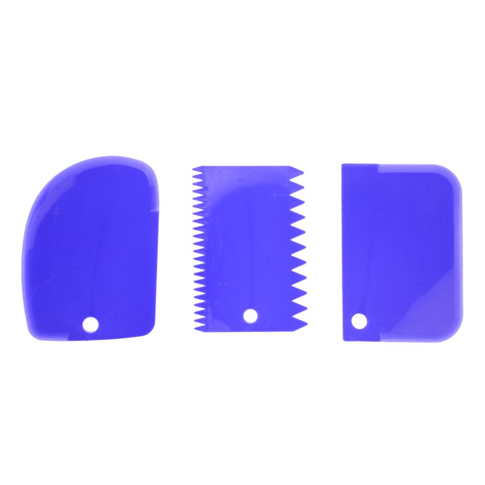 Buy 1Set/3Pcs Cake Scarper Plastic Scraper Cream Scraper Set Cake Mold ...