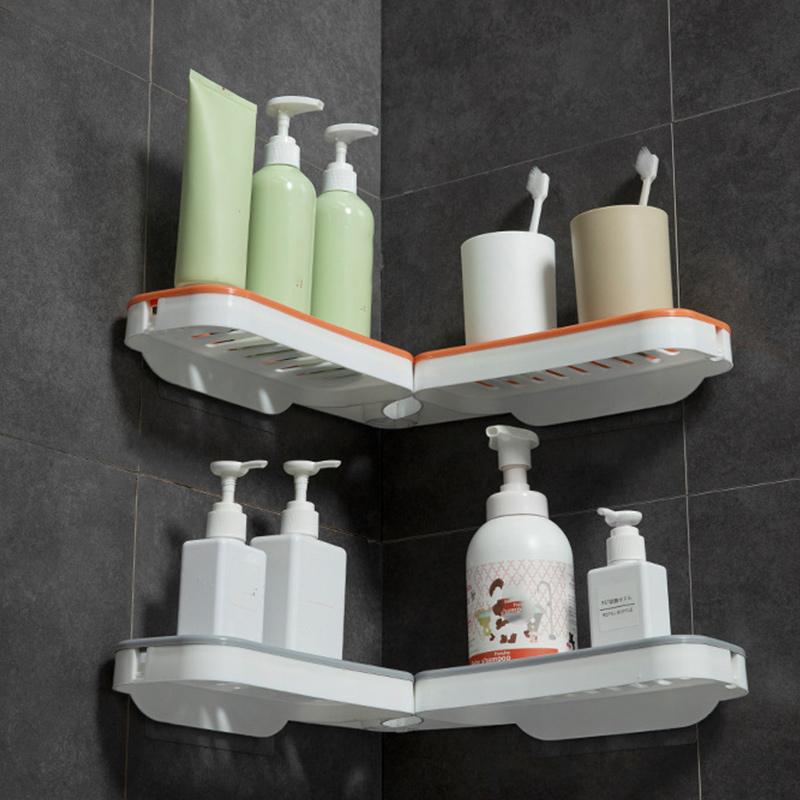 Buy Pdtoweb Bathroom Corner Punch-Free Rack Foldable Wall Mount Shampoo ...