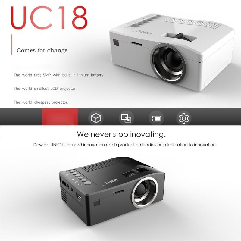 Buy White LED Projector 150 Lumens HD 320 X 180 Digital Projector with ...