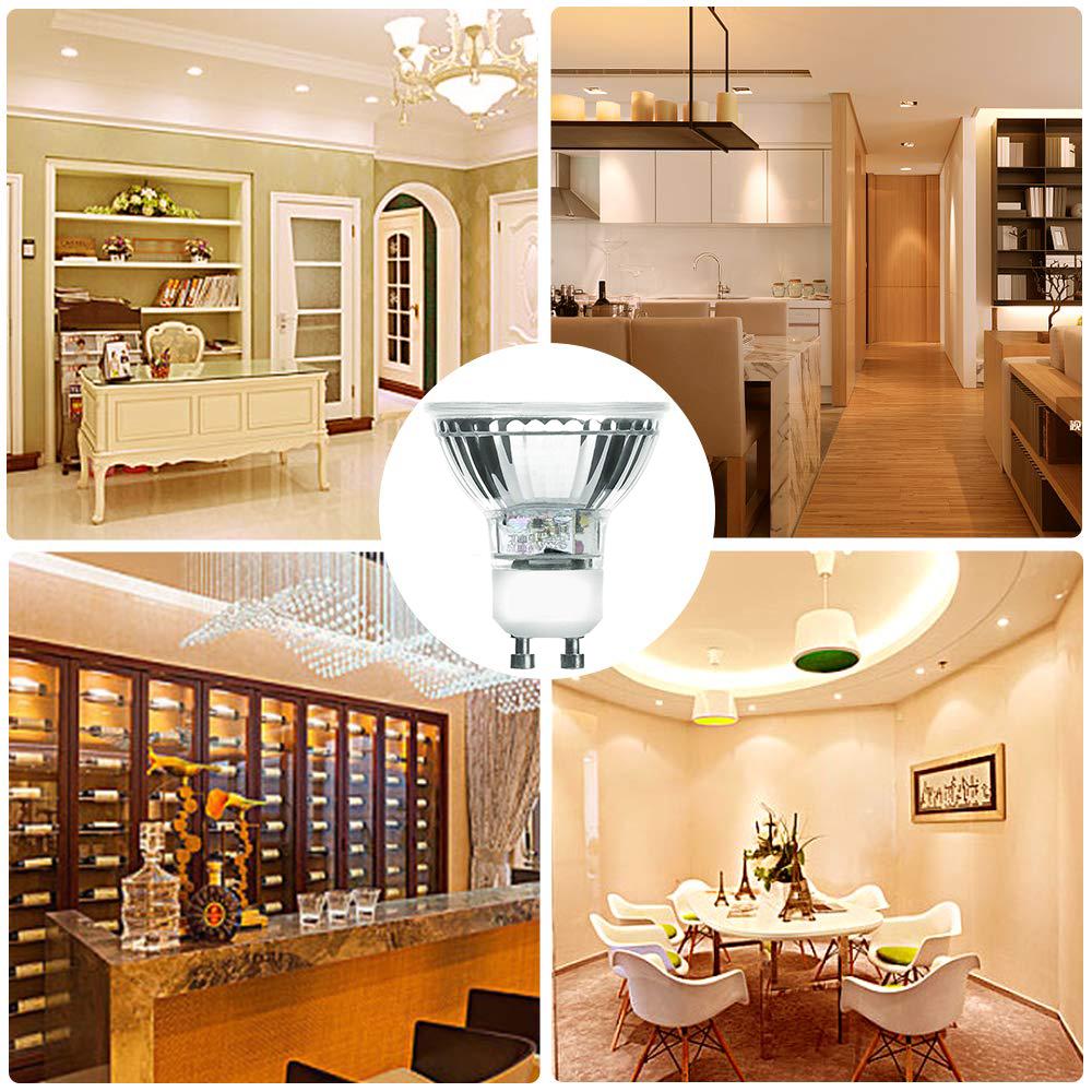 Buy LED GU10 Spotlight Light Bulbs Dimmable Full Glass Cover Reflector ...