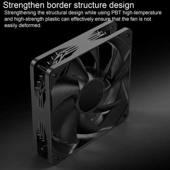 12cm Professional Chassis Fan 9 Blades Lightweight Heat Dissipation ...