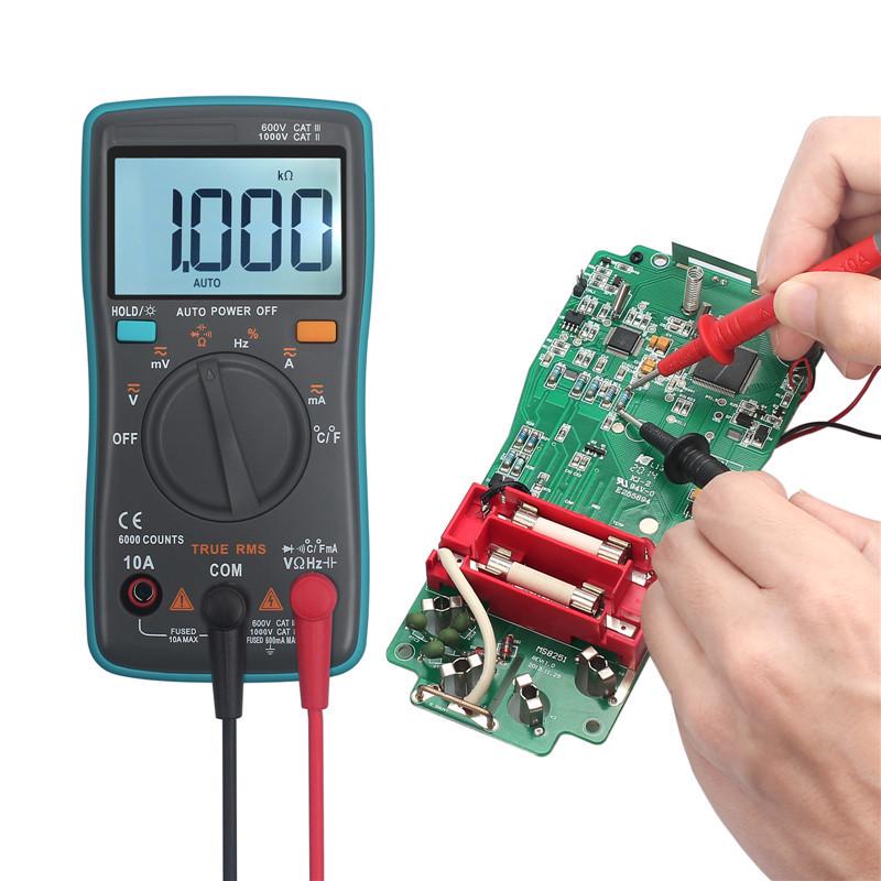 Buy Mini Auto Range Digital Multimeter 6000 Counts TRMS Compact ...