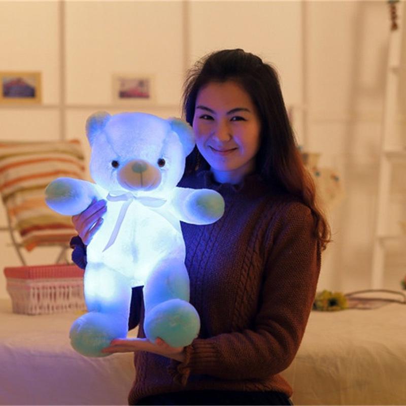 Buy 50cm Cute Carton LED Luminous Teddy Bear Glowing Stuffed Animals ...