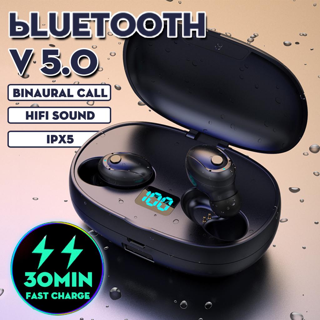Buy TWS 5.0 Bluetooth Headphone 3D HD Stereo Wireless Earphone Noise ...