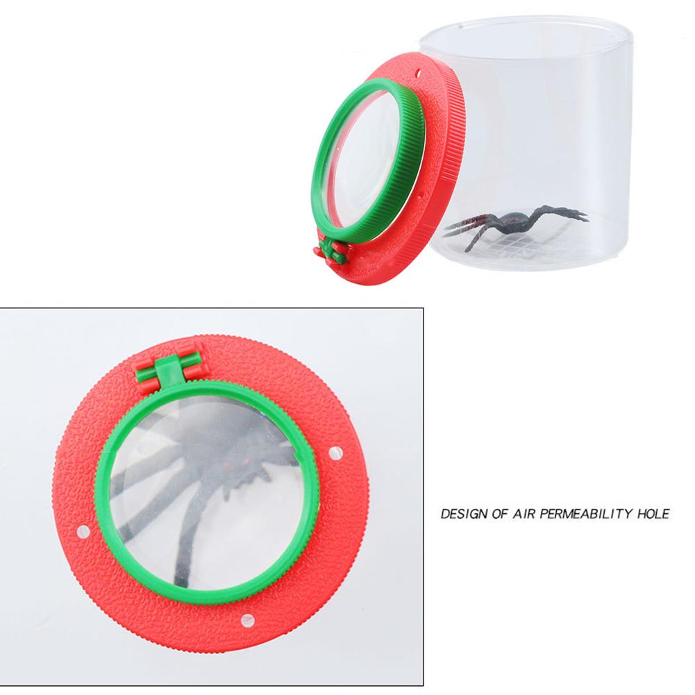 Kids Cylindrical Crawler Spider Insect Box Magnifying Glass Magnifier ...
