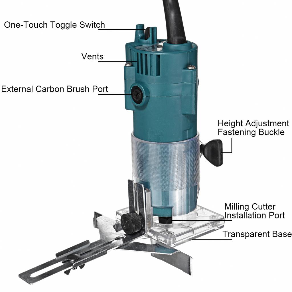 30000r/min 220V Electric Wood Trimmer Grinder Milling Trimmer Cutter ...
