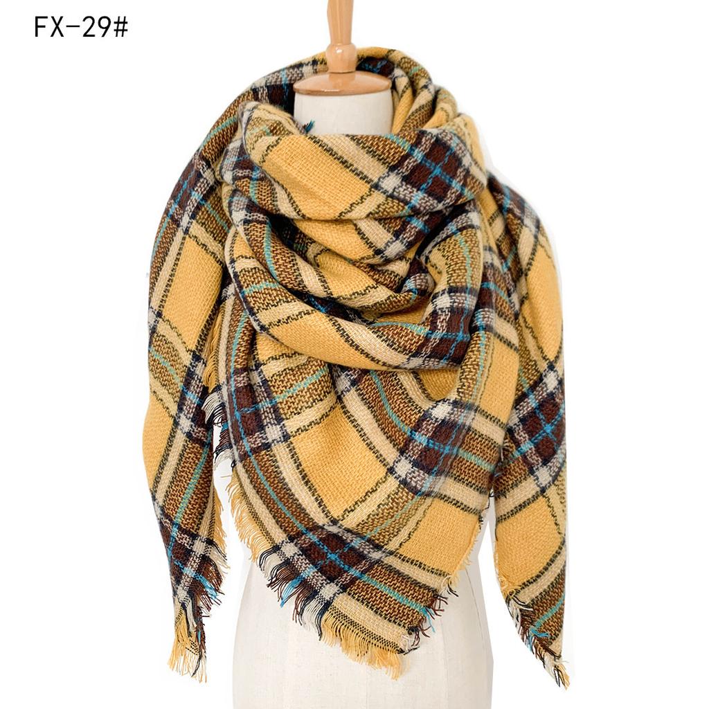 Buy Autumn and Winter Cashmere Plus Double-sided Colorful Checkered ...