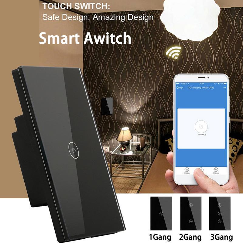 Buy Smart WiFi Wall Light Switch Touch Wall Switch Panel Smart Light ...