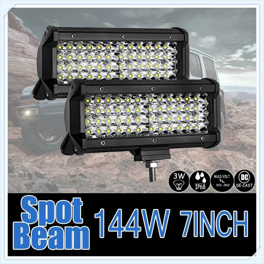 Buy 7 Inch 144W Waterproof LED Work Light Spot Led Light Bar Work Light ...