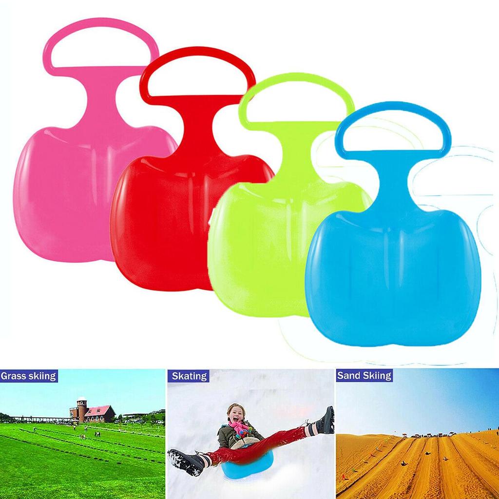 Sports Sleigh with Large Handle Plastic Snow Sled Sand Slider Luge Kids ...