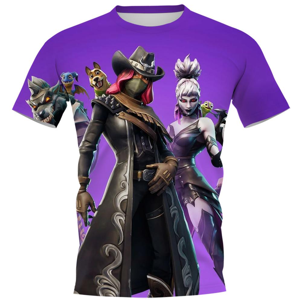 CLOOCL Hot Games Fortnite T-Shirts 3D Print Harajuku Style Round Neck ...