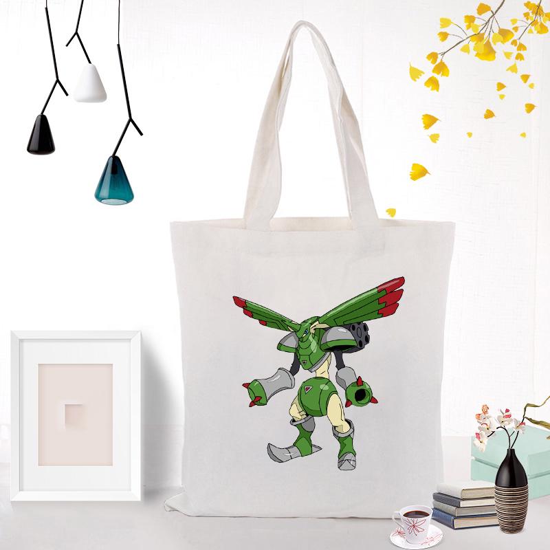 Buy Terriermon Digimon Henry Wong Canvas Shopping Bag Female Shoulder ...
