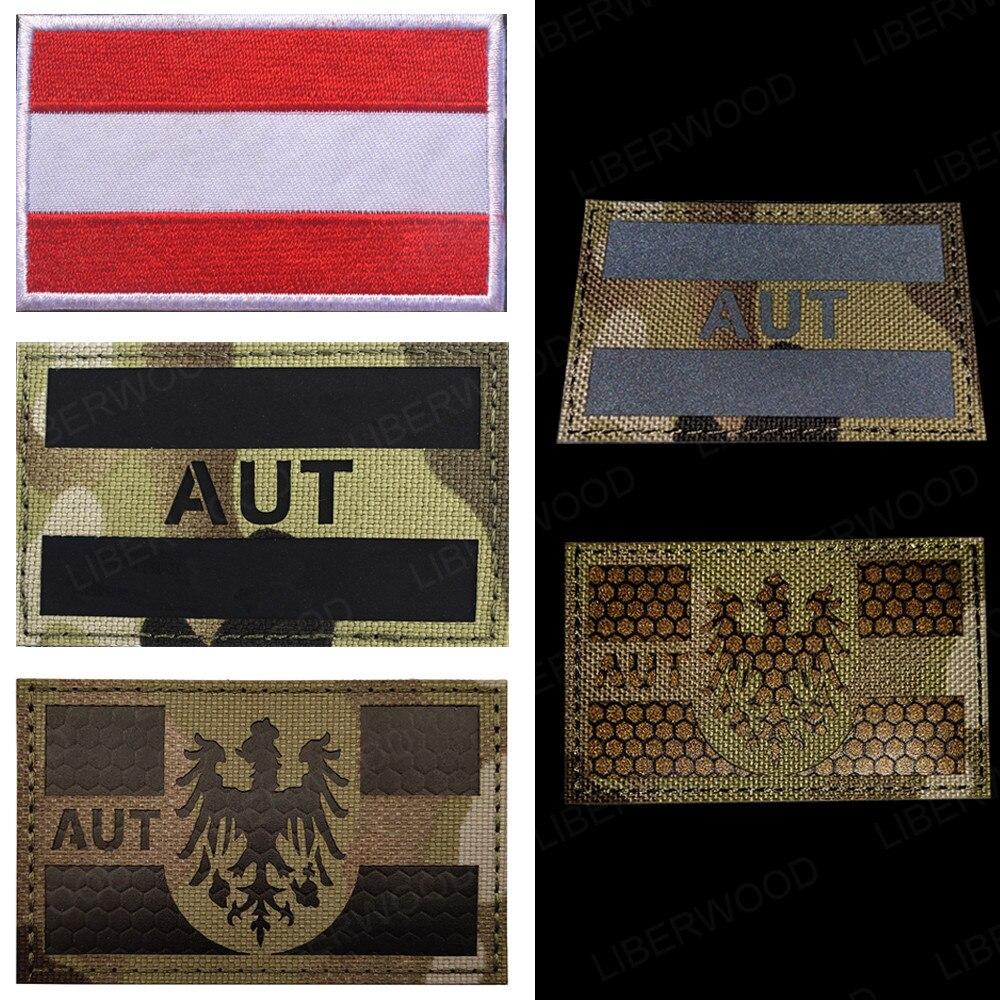 Buy Austria Flag Embroidered Military Shoulder Applique Austrian AUT ...
